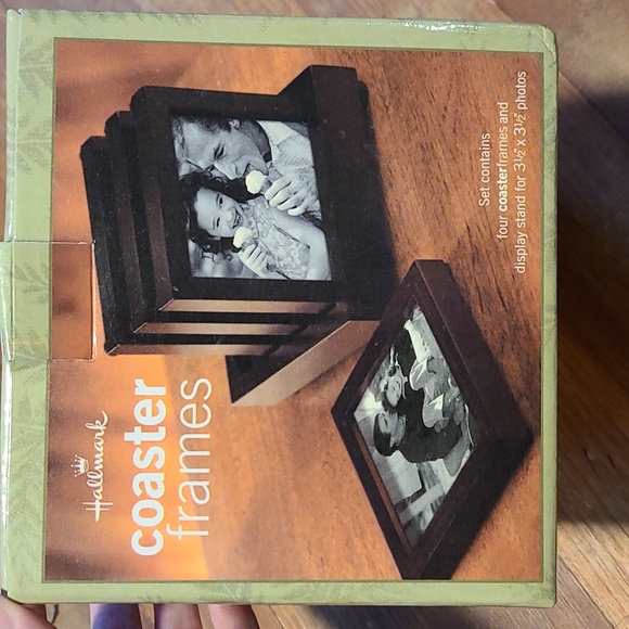 Hallmark | Accents | Nib Coaster Frames Set Of 4 Wood With Display ...